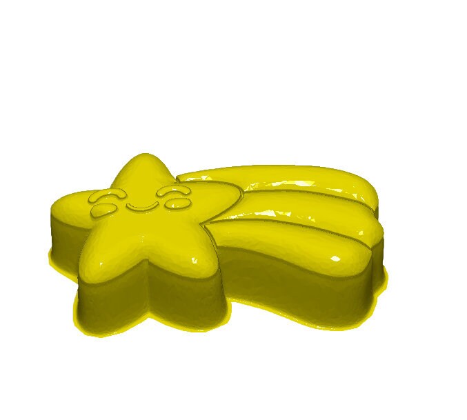 Kawaii Shooting Star STL File for 3d Printing Laser CNC Router 3D ...