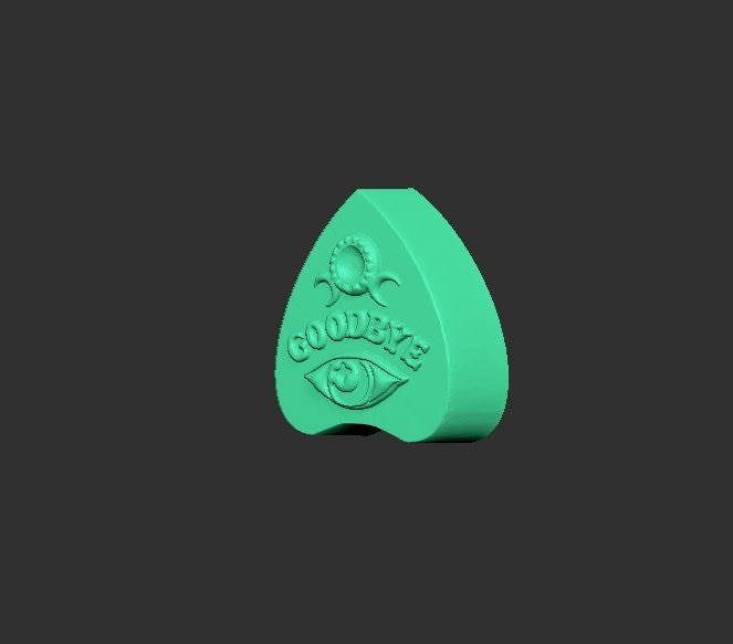 Goodbye Ouija Planchet STL File for 3d Printing Laser CNC Router 3D ...