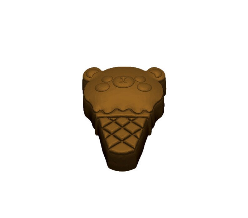 Kawaii Bear Ice Cream STL File for 3d Printing Laser CNC Router 3D ...