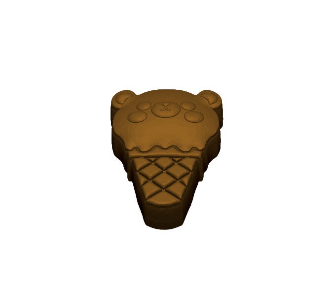 Kawaii Bear Ice Cream STL File for 3d Printing Laser CNC Router 3D ...