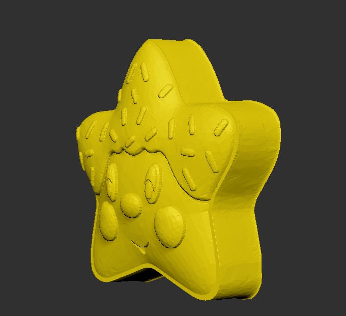 Kawaii Frosted Star STL File for 3d Printing - Laser CNC Router - 3D ...