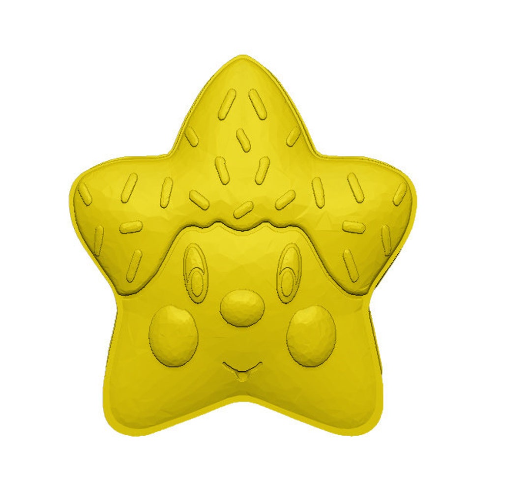 Kawaii Frosted Star STL File for 3d Printing - Laser CNC Router - 3D ...