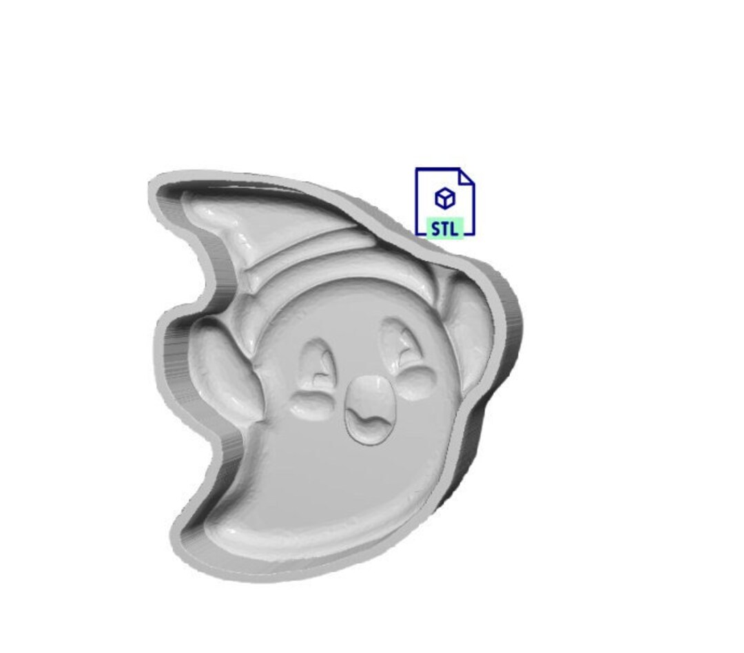 Kawaii Booing Ghost 1 Piece 3-D Print Bathbomb Hybrid Mold STL File - Etsy
