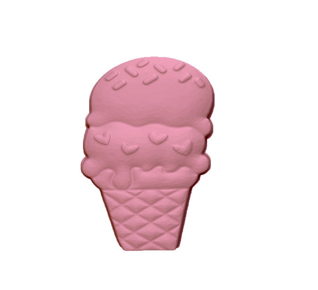 Double Scoop Ice Cream Cone STL File for 3d Printing Laser CNC Router ...