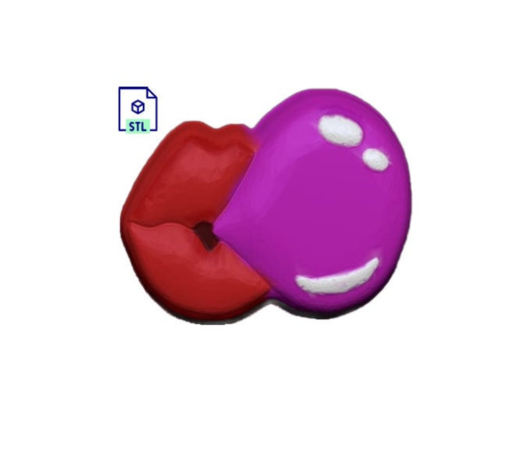 Lips Blowing A Bubble STL File for 3d Printing - Laser CNC Router - 3D ...