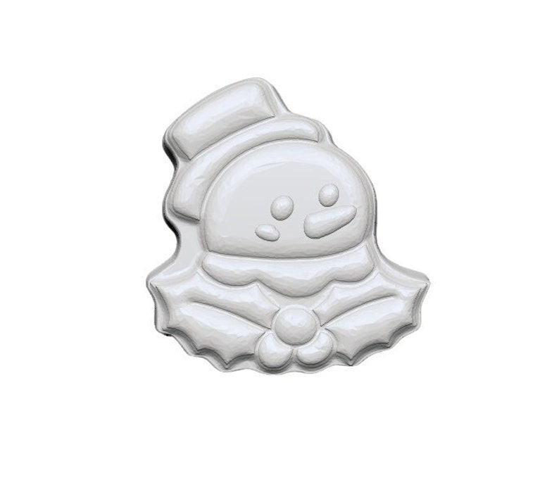 Kawaii Snowman With Holly STL File for 3d Printing - Laser CNC Router ...