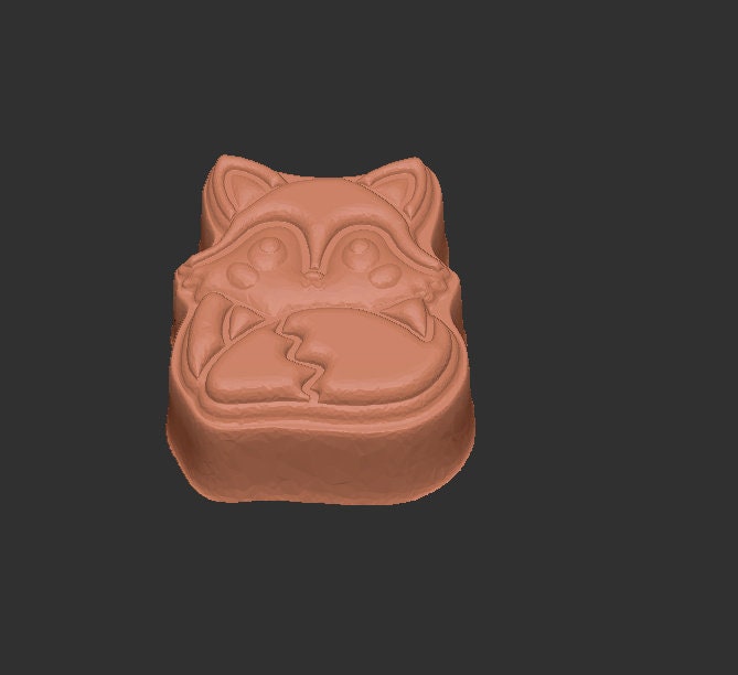 Kawaii Little Fox STL File for 3d Printing - Laser CNC Router - 3D ...