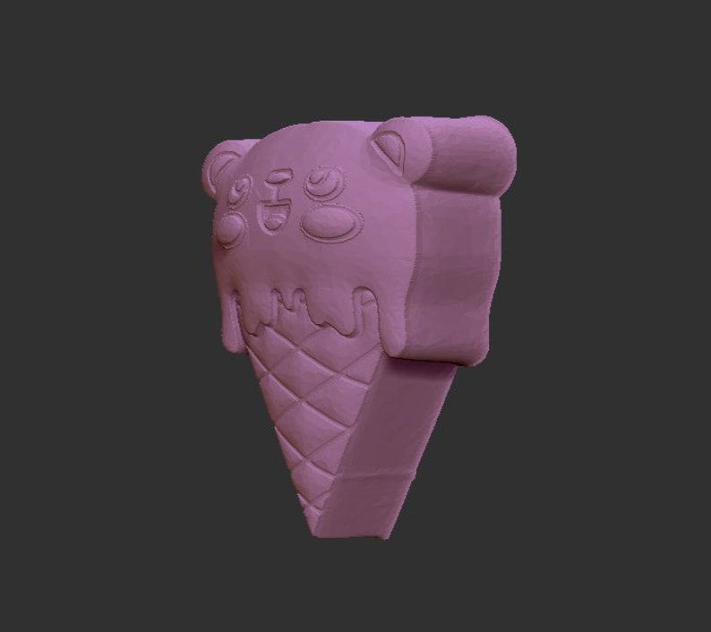 Kawaii Panda Ice Cream Cone STL File for 3d Printing Laser CNC Router ...