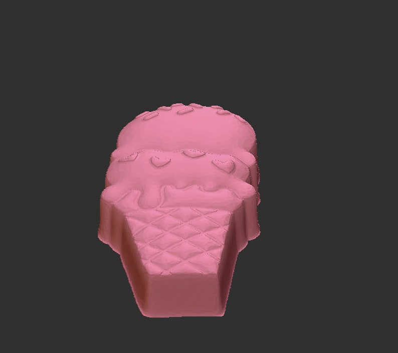 Double Scoop Ice Cream Cone STL File for 3d Printing Laser CNC Router ...