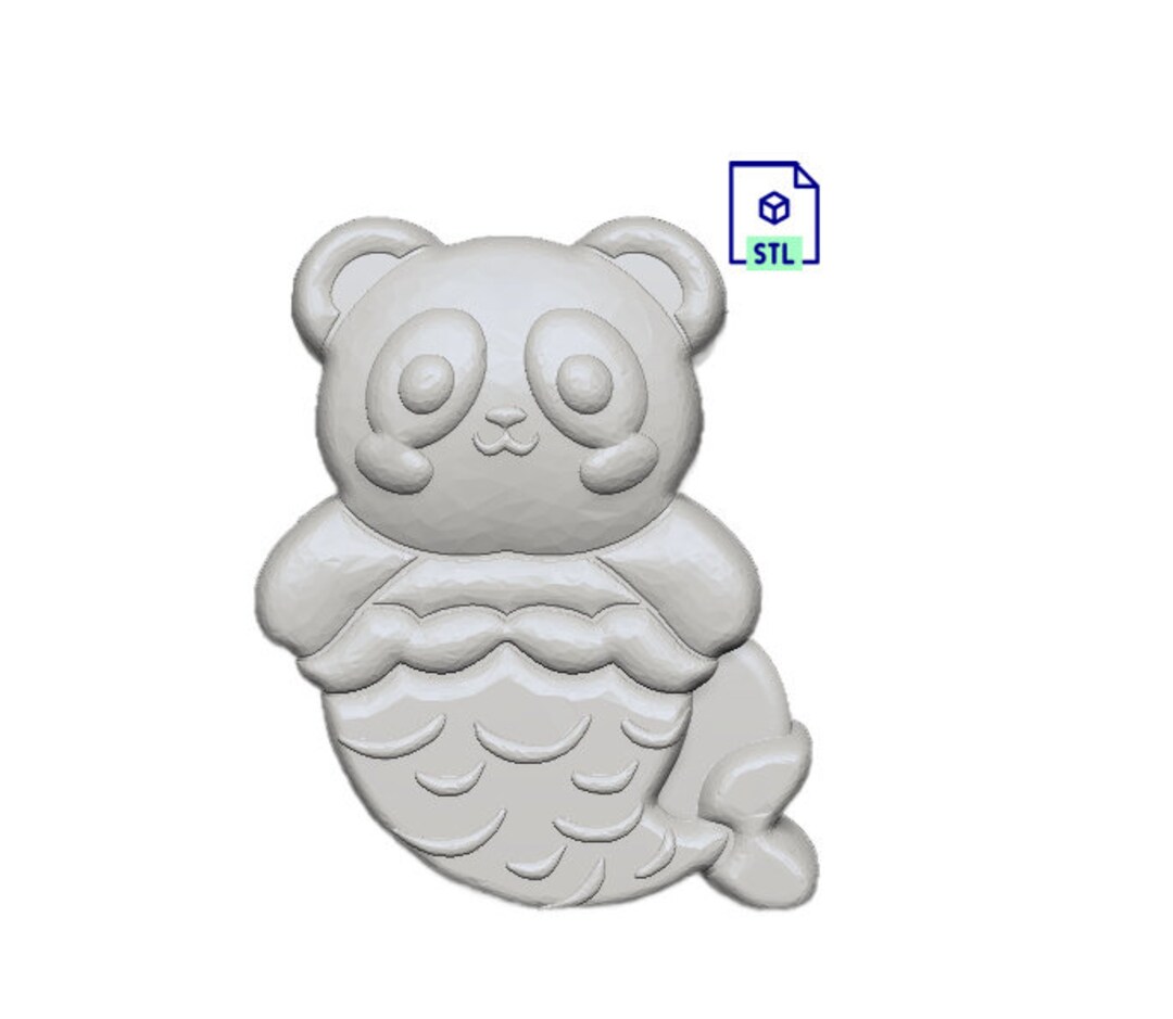 Merpanda STL File for 3d Printing - Laser CNC Router - 3D Printable ...