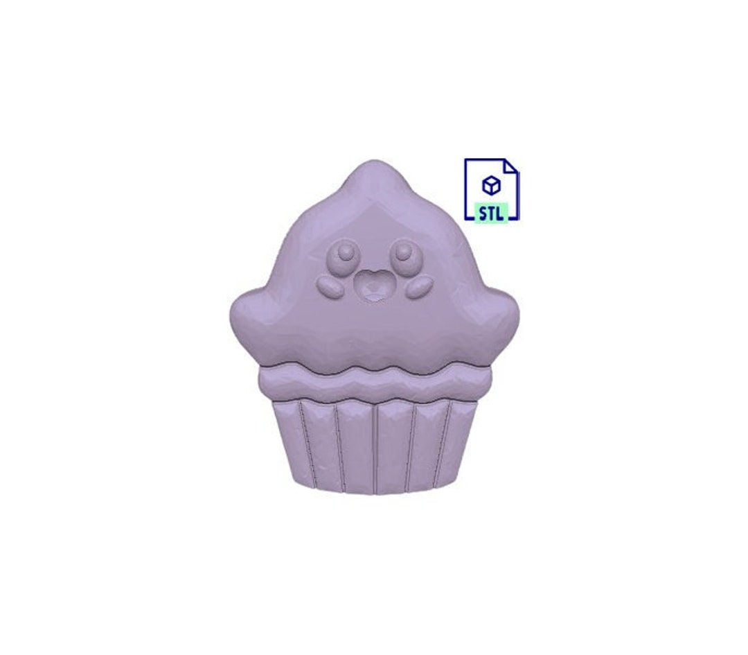 Kawaii Ghost Cupcake STL File for 3d Printing Laser CNC - Etsy