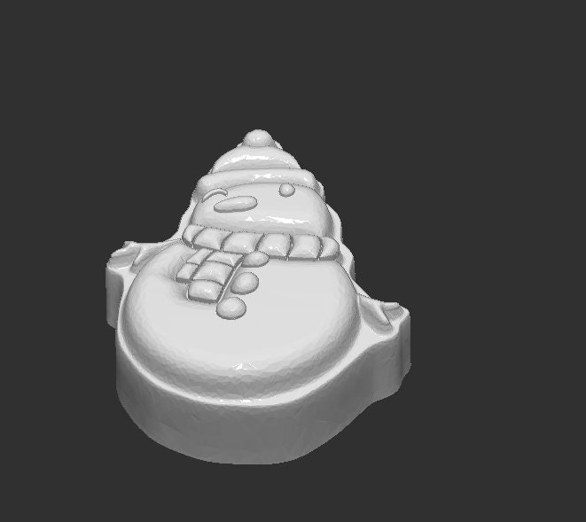 Kawaii Winking Snowman STL File for 3d Printing Laser CNC Router 3D ...