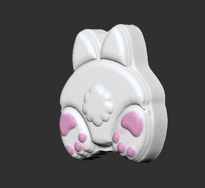 Cute Bunny Backside STL File for 3d Printing - Laser CNC Router - 3D ...