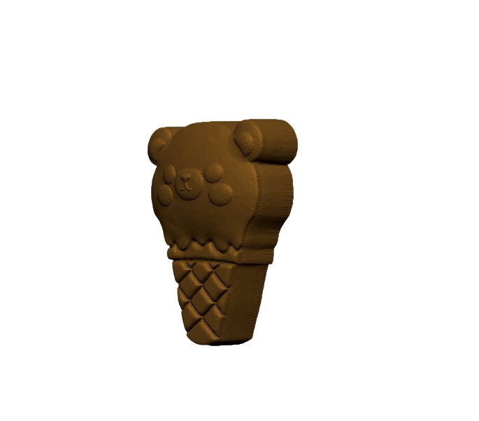 Kawaii Bear Ice Cream STL File for 3d Printing Laser CNC Router 3D ...