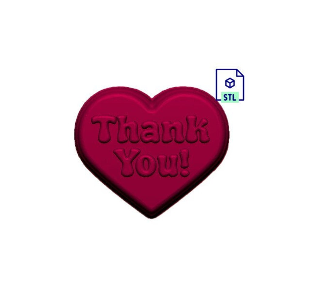 Thank You Heart STL File for 3d Printing Laser CNC Router 3D Printable ...