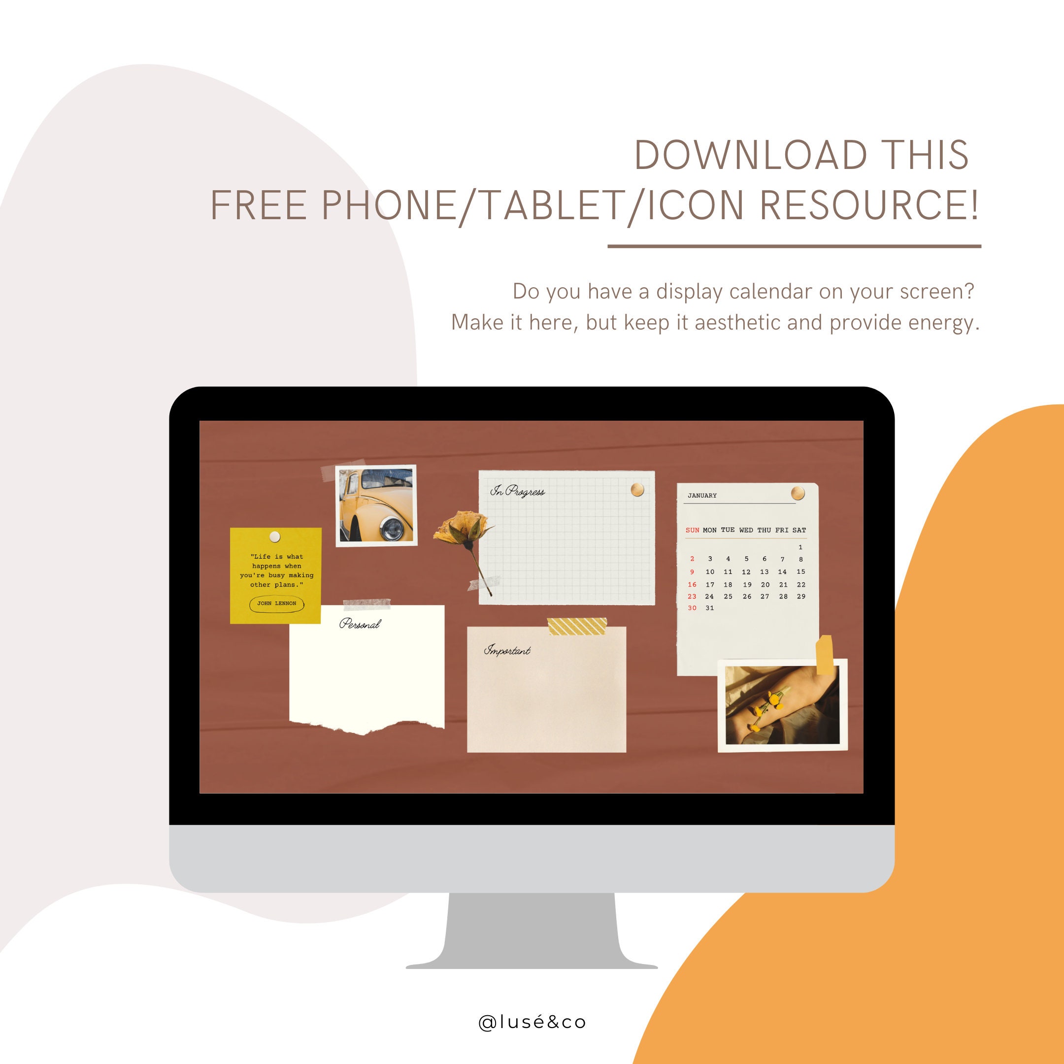 Desktop Organizer Wallpaper Calendar 2023 78 Vivid Autumn - Etsy UK