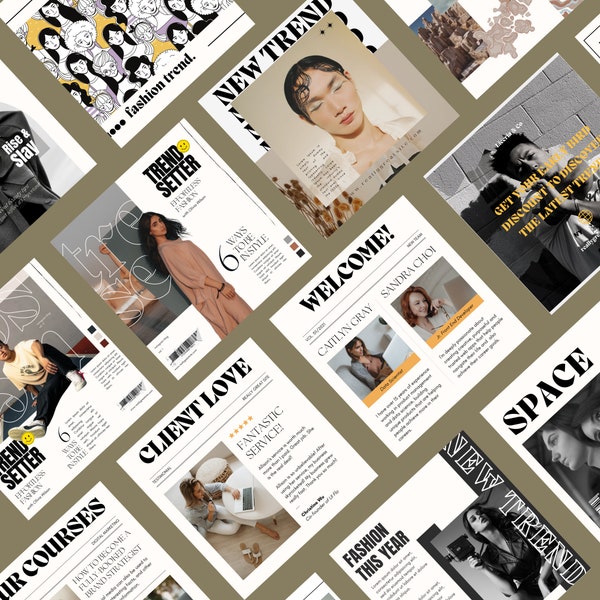 Instagram Magazine Template - Etsy