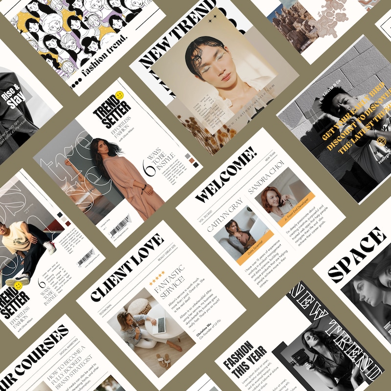Instagram Magazine Template - Etsy