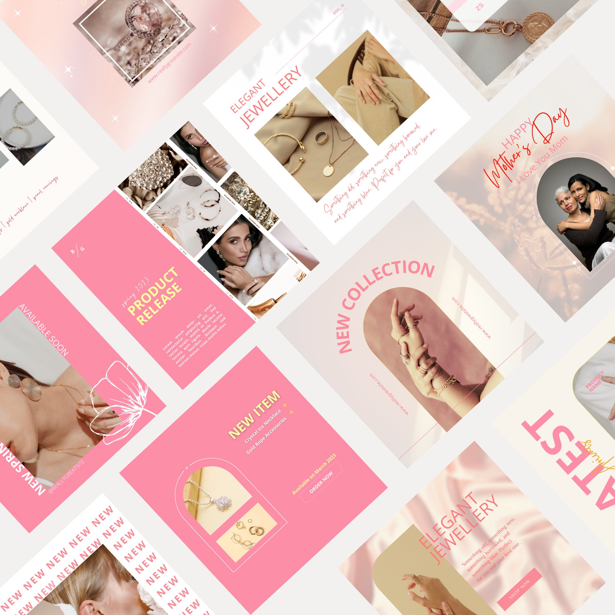 Instagram Content Templates Story Reels Minimalistic Templates Social ...