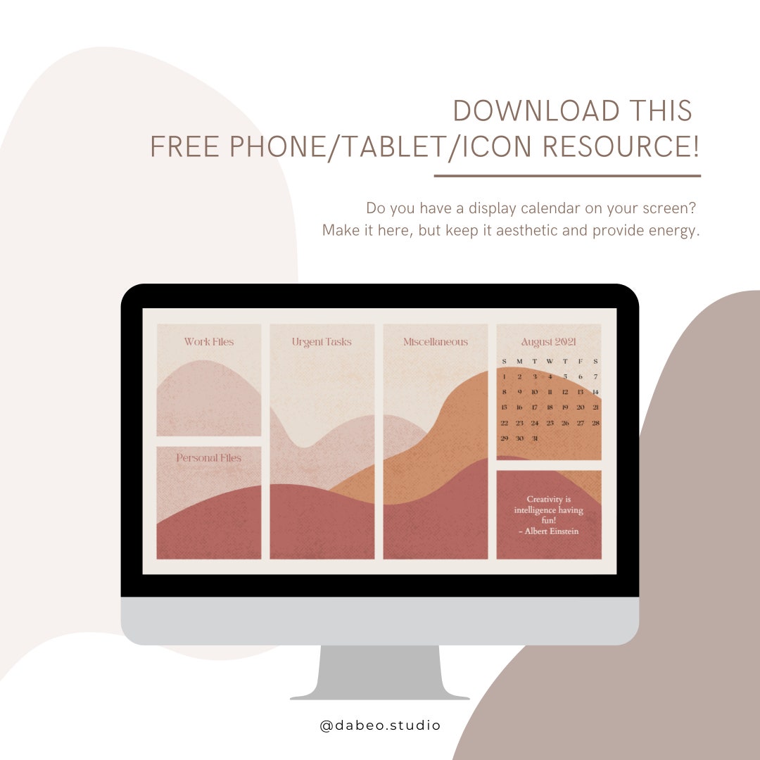 Desktop Organizer Wallpaper Calendar 2023 17 Washi Gold - Etsy