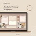 Desktop Organizer Wallpaper Calendar 2023, 32 Boho Minimalist, Small ...