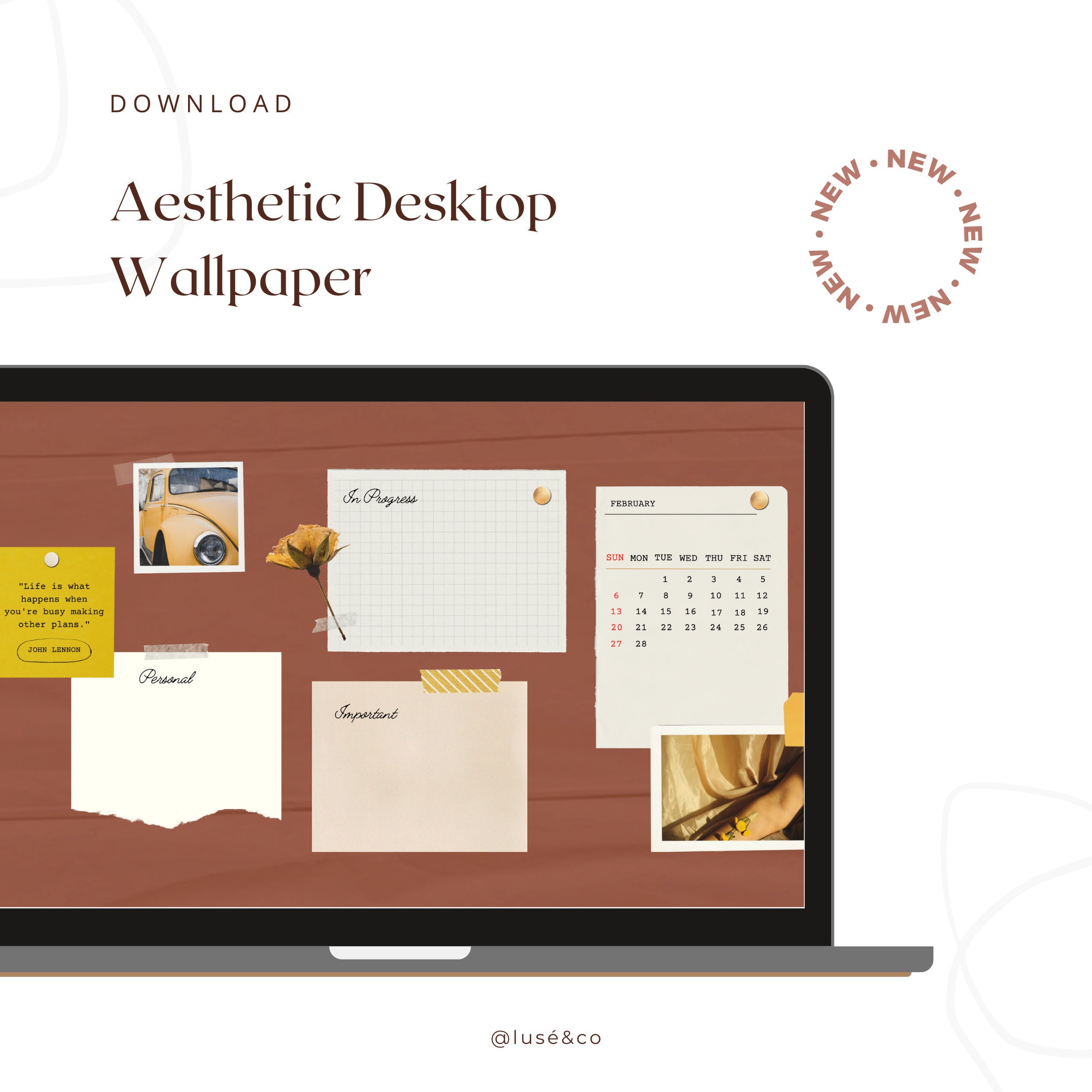 Desktop Organizer Wallpaper Calendar 2023 78 Vivid Autumn - Etsy UK