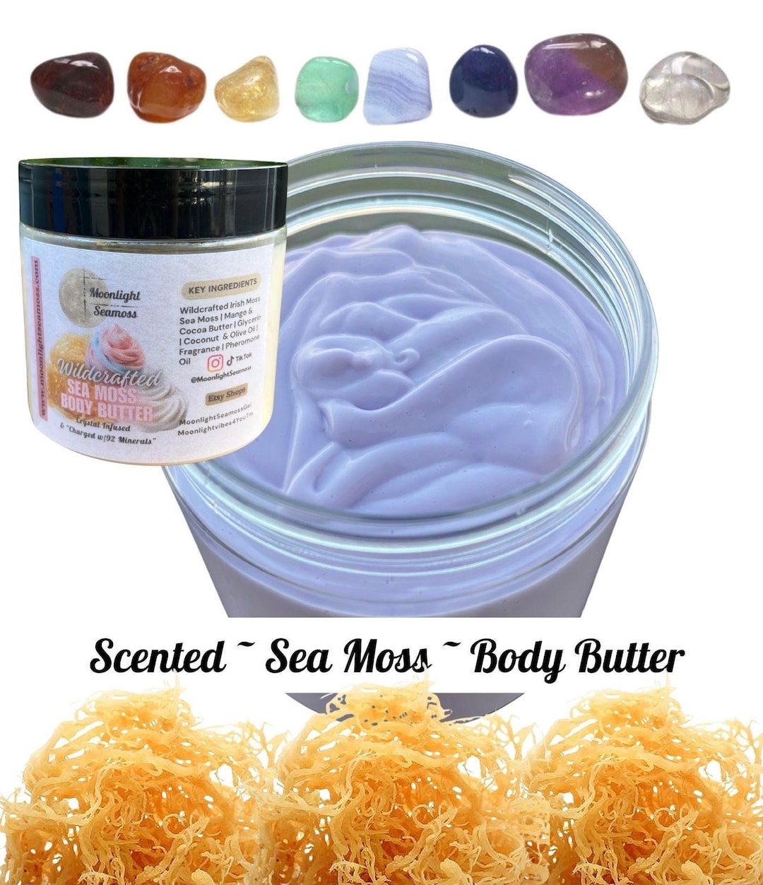Moisturizing Sea Moss Body Butter | Attraction Oil & Crystal Infused ...