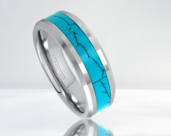 Turquoise Wedding Ring Men - Etsy