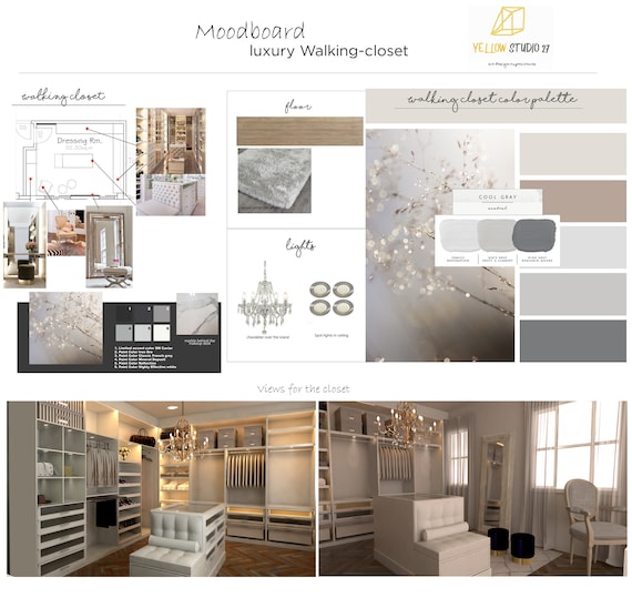 Interior Design Service bespoke Mood Board Color Palette | Etsy Canada