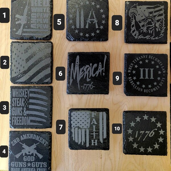 Slate Coasters Svg - Etsy