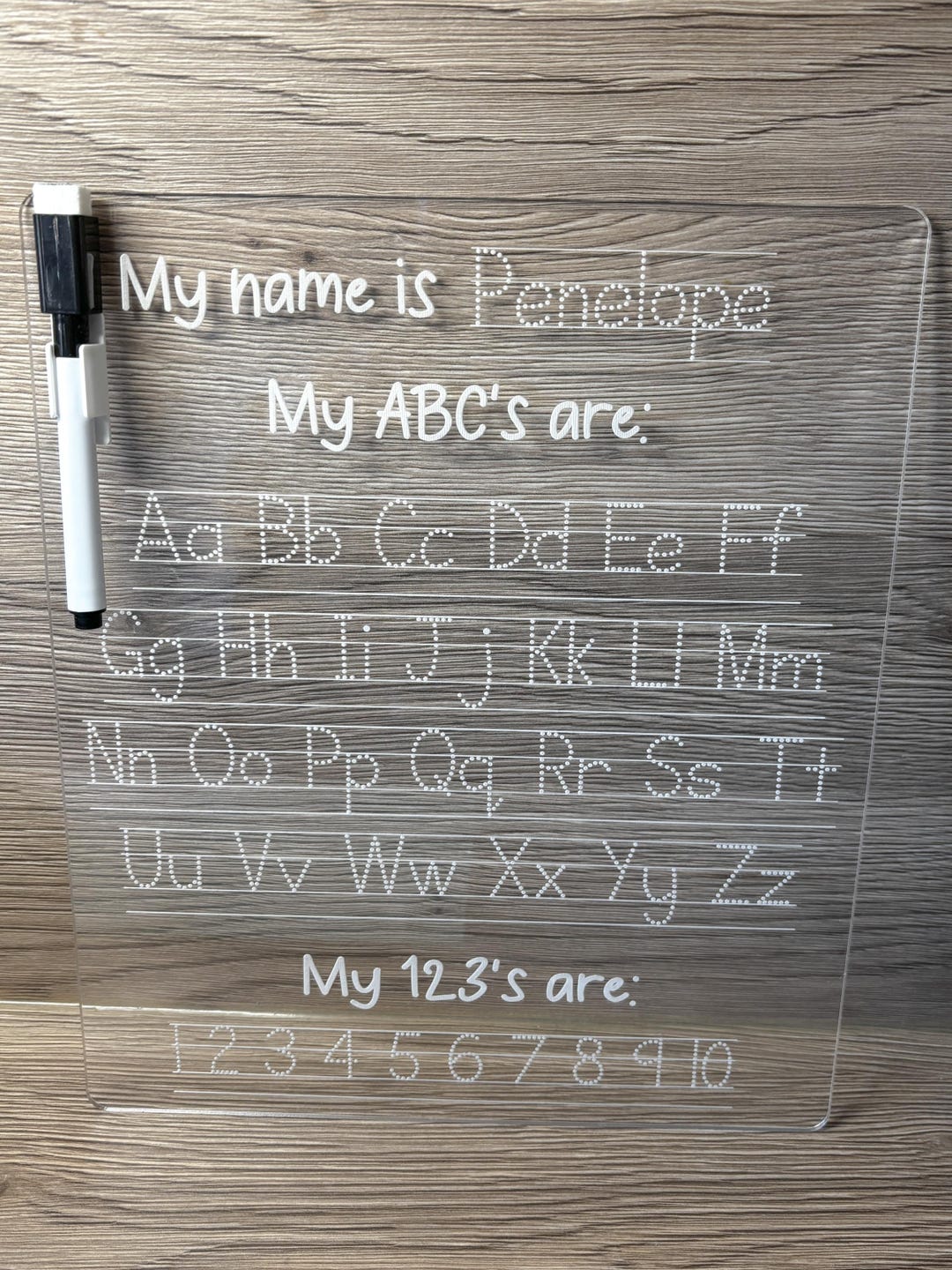 Handwriting Practice Board, ABC, Alphabet Practice, Number Practice ...