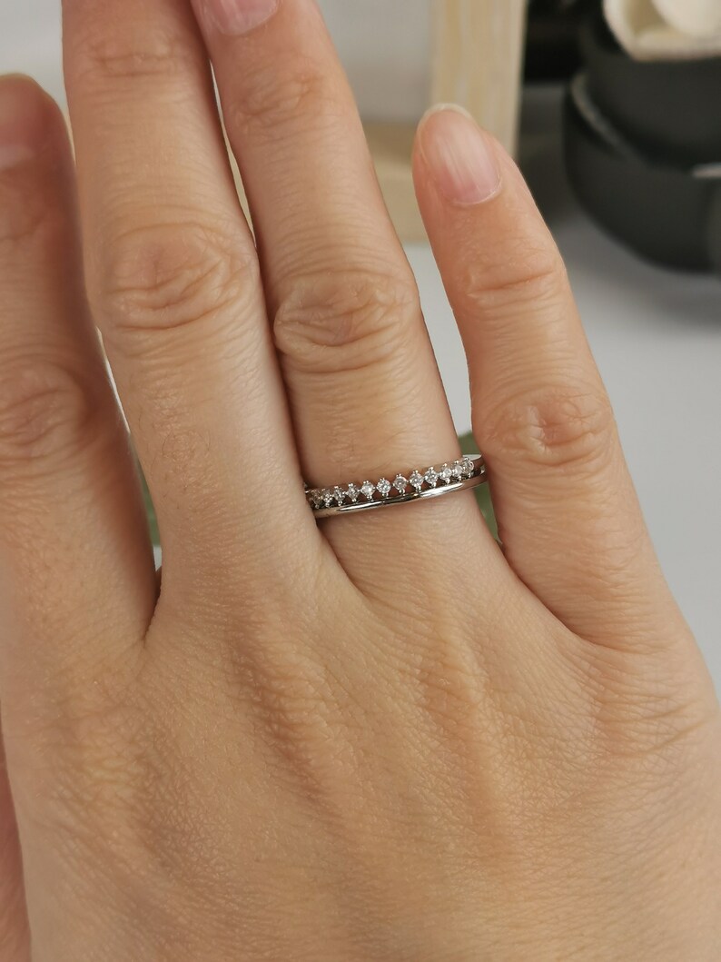Lab Made Zircon Ring Smooth Zircon Dainty Crystal Jewelry - Etsy