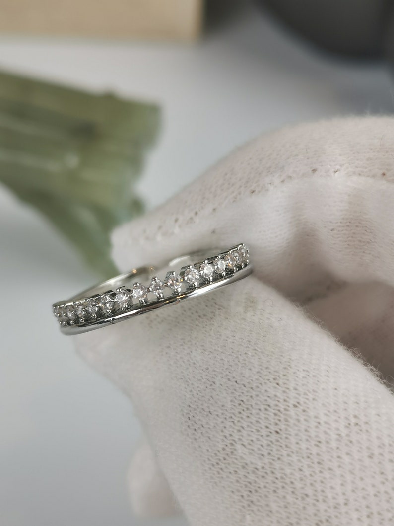 Lab Made Zircon Ring Smooth Zircon Dainty Crystal Jewelry - Etsy