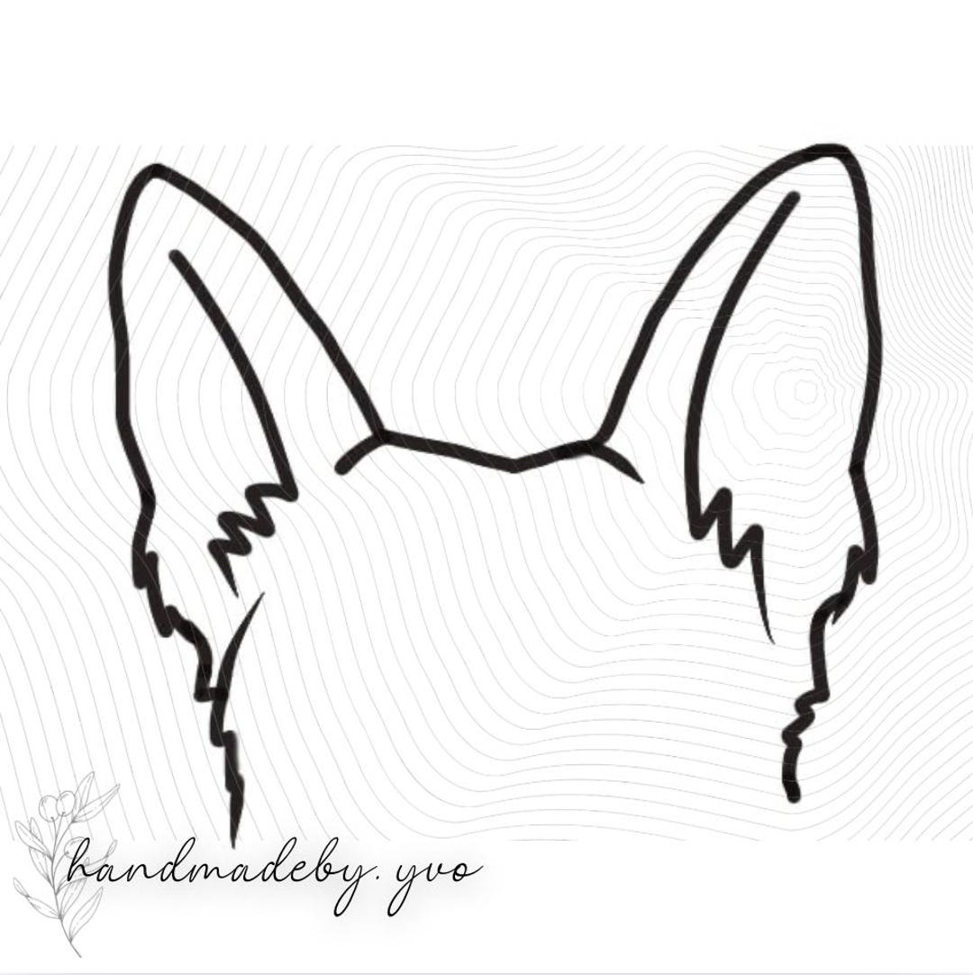 The Chloe - German Shepherd Outline Sticker (digital Download) - Etsy