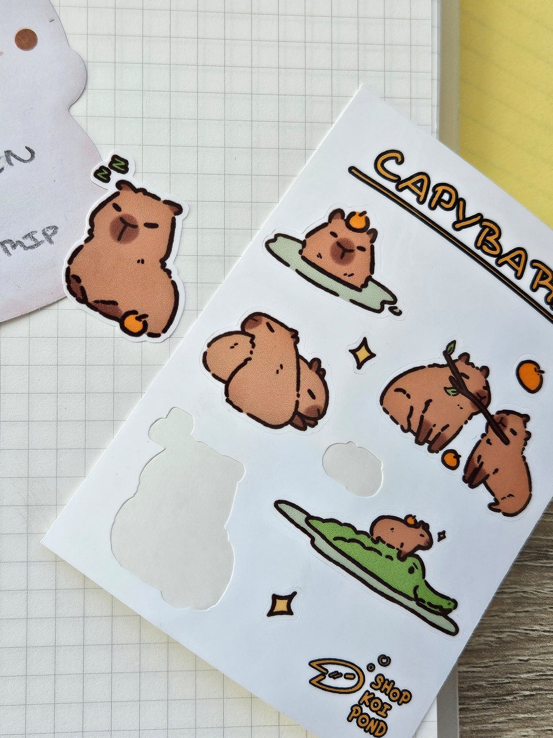 Capybaras - Small Sticker Sheet - Etsy