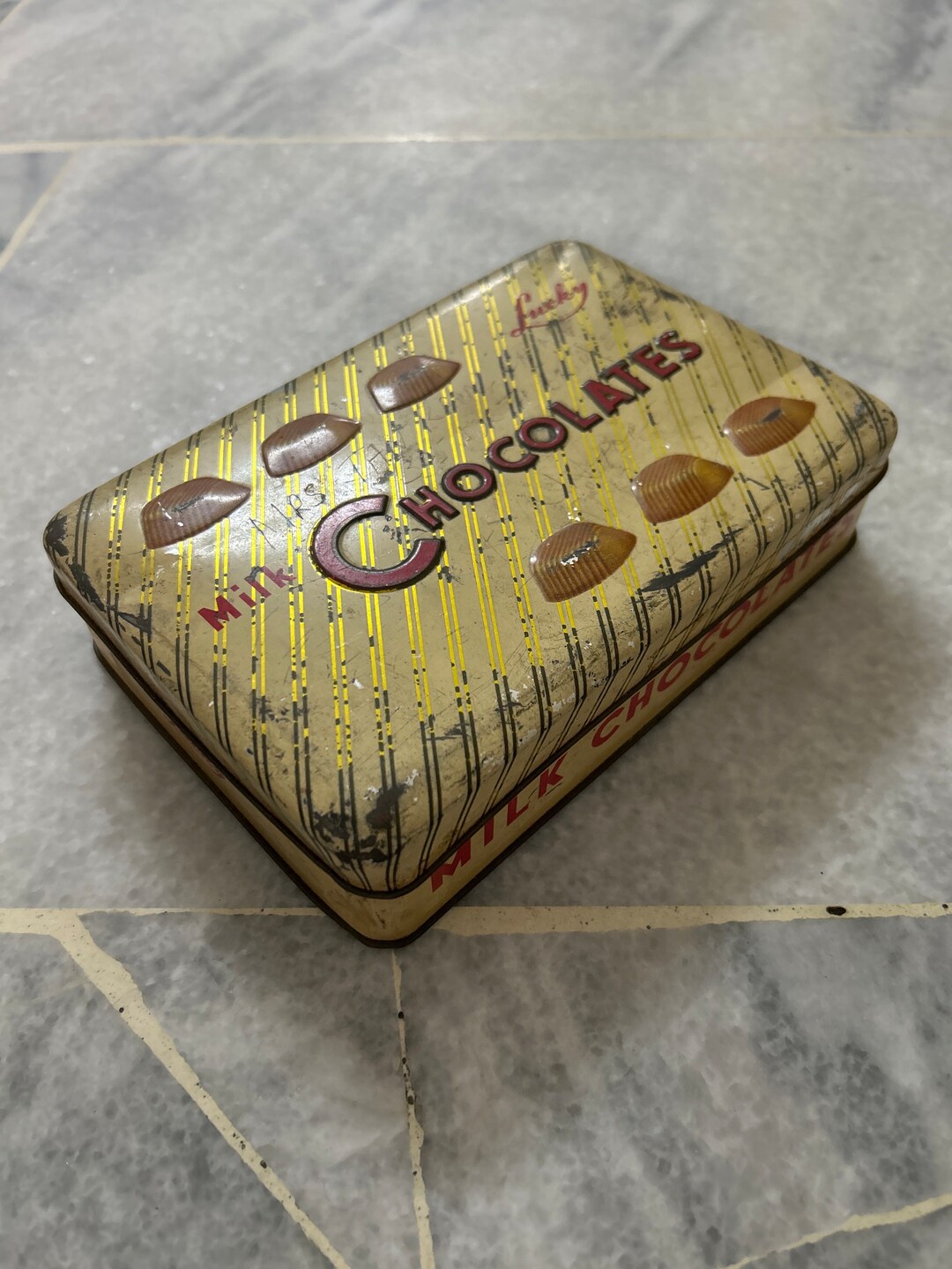 1970s Vintage Lucky Milk Chocolates Tin Box - Etsy
