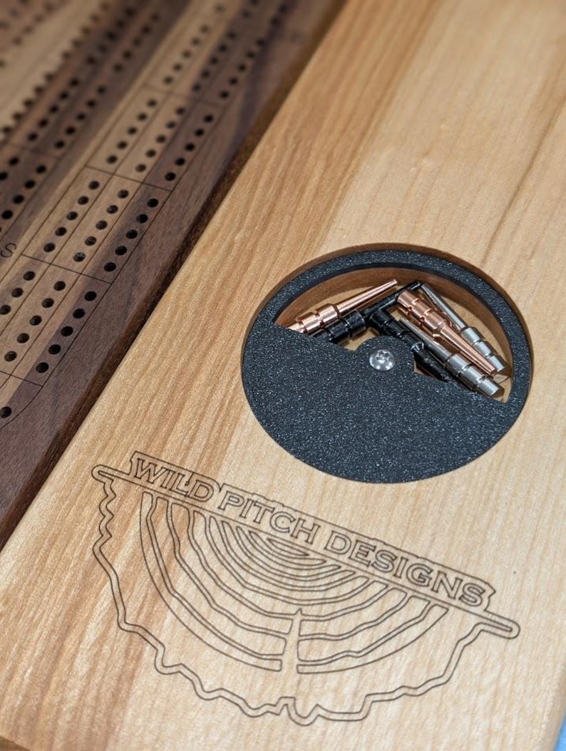 Cribbage Board Peg Storage Door - 3D File, SVG, Vectric - CNC CO2 Laser ...