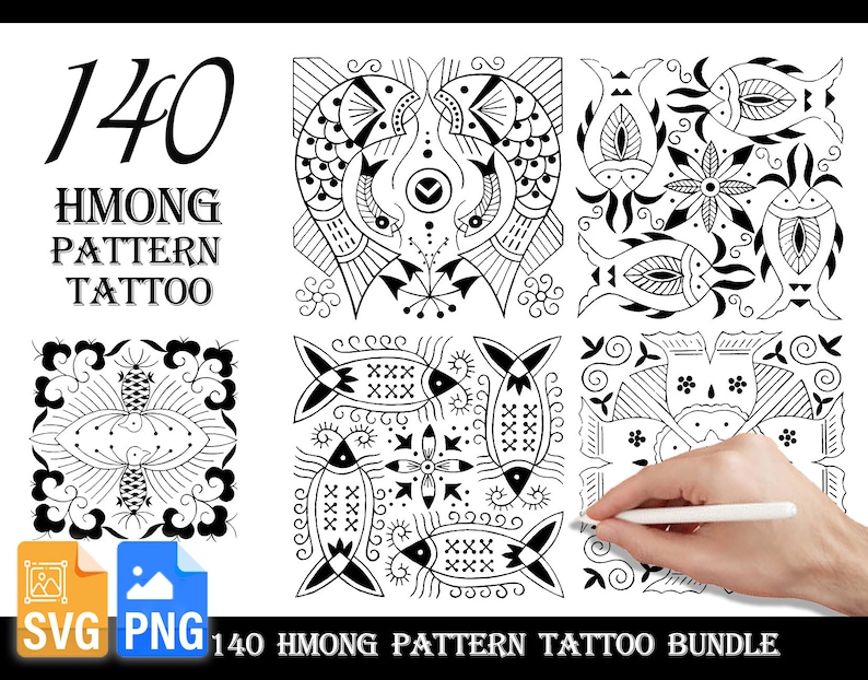 140 Hmong Pattern |SVG | PNG | - Etsy