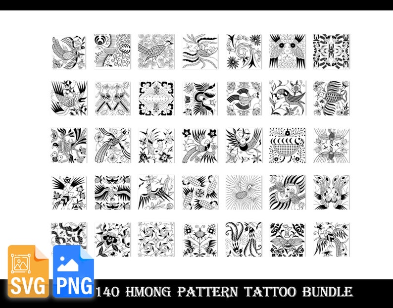 140 Hmong Pattern |SVG | PNG | - Etsy