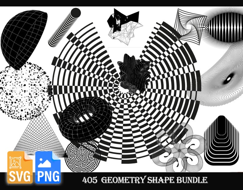 405 Geometry Shape Design Bundle| SVG | PNG| - Etsy
