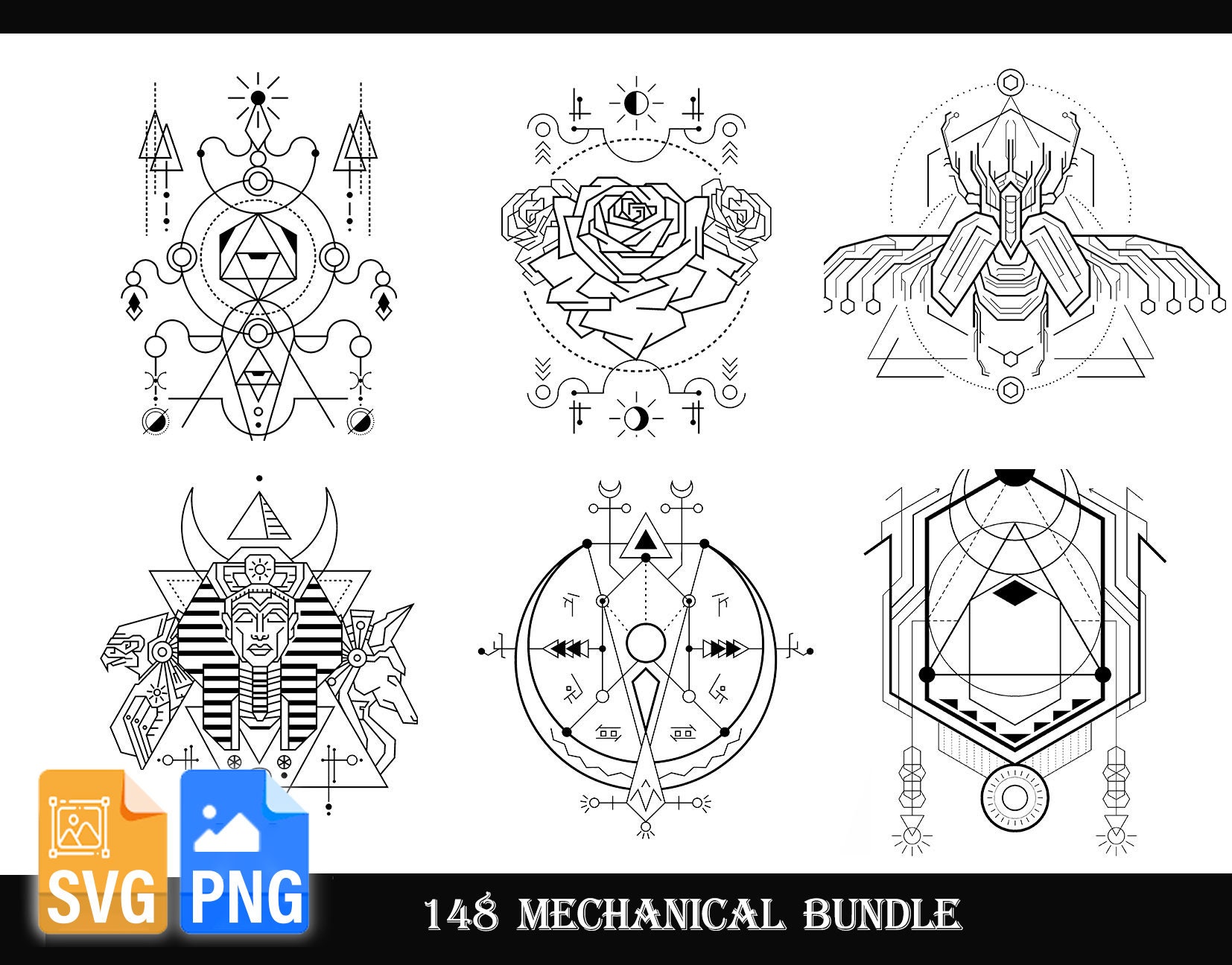 148 Graphs Math Tattoo Design Bundle |PNG |SVG | - Etsy