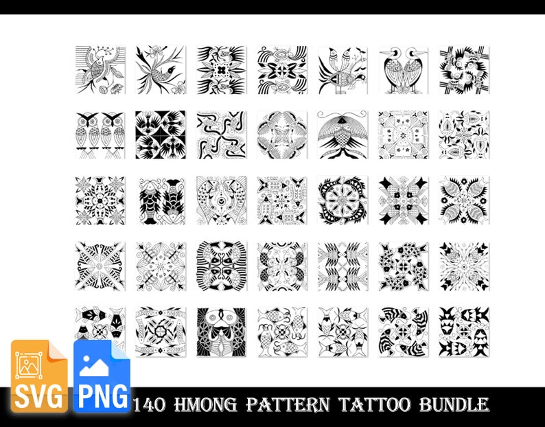 140 Hmong Pattern |SVG | PNG | - Etsy
