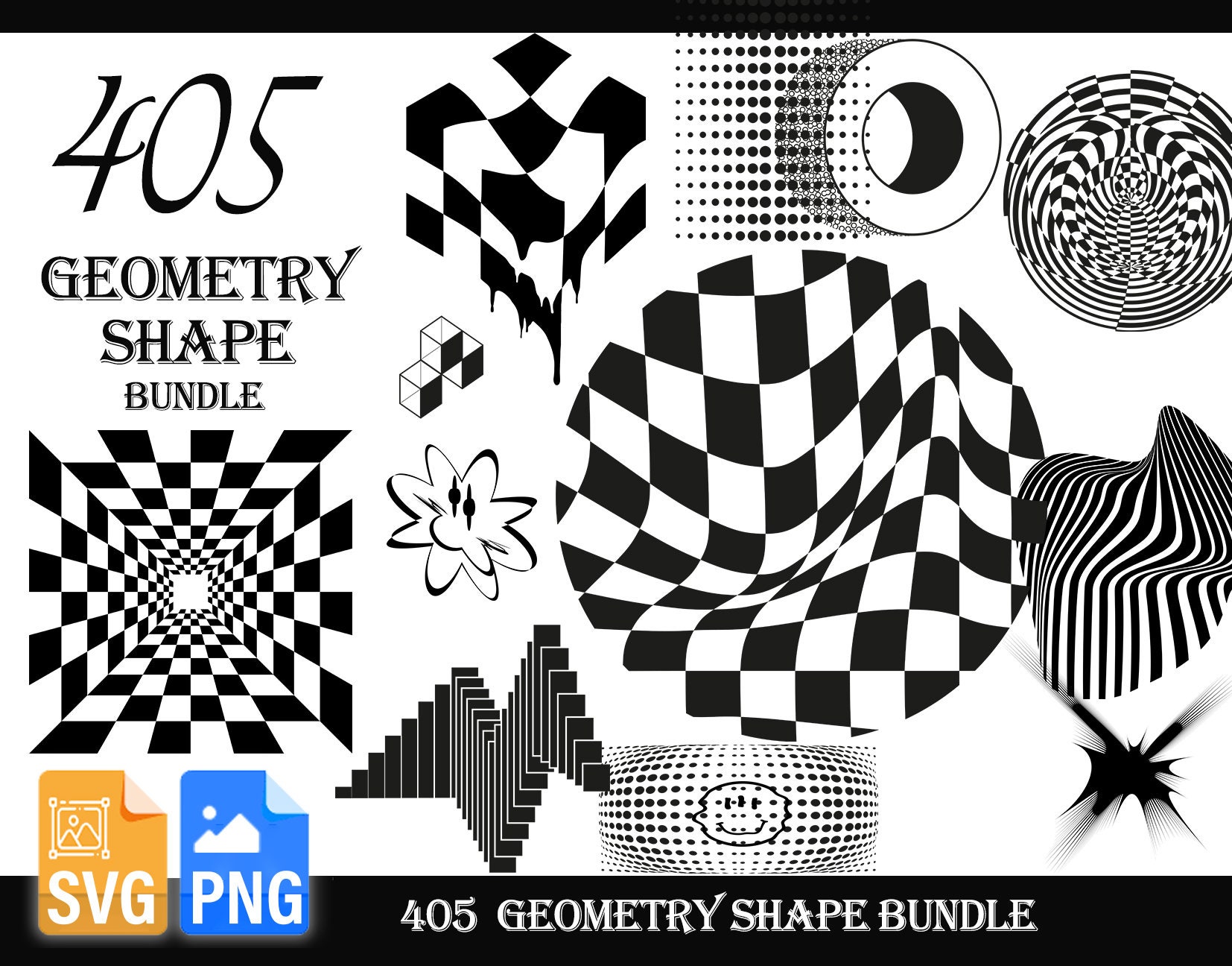 405 Geometry Shape Design Bundle| SVG | PNG| - Etsy