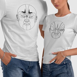 123 Chinese Peking Opera Masks Lines Tattoo Design SVG PNG - Etsy