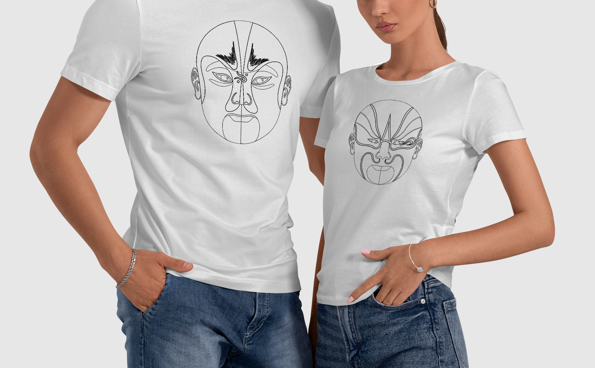 123 Chinese Peking Opera Masks Lines Tattoo Design SVG PNG - Etsy
