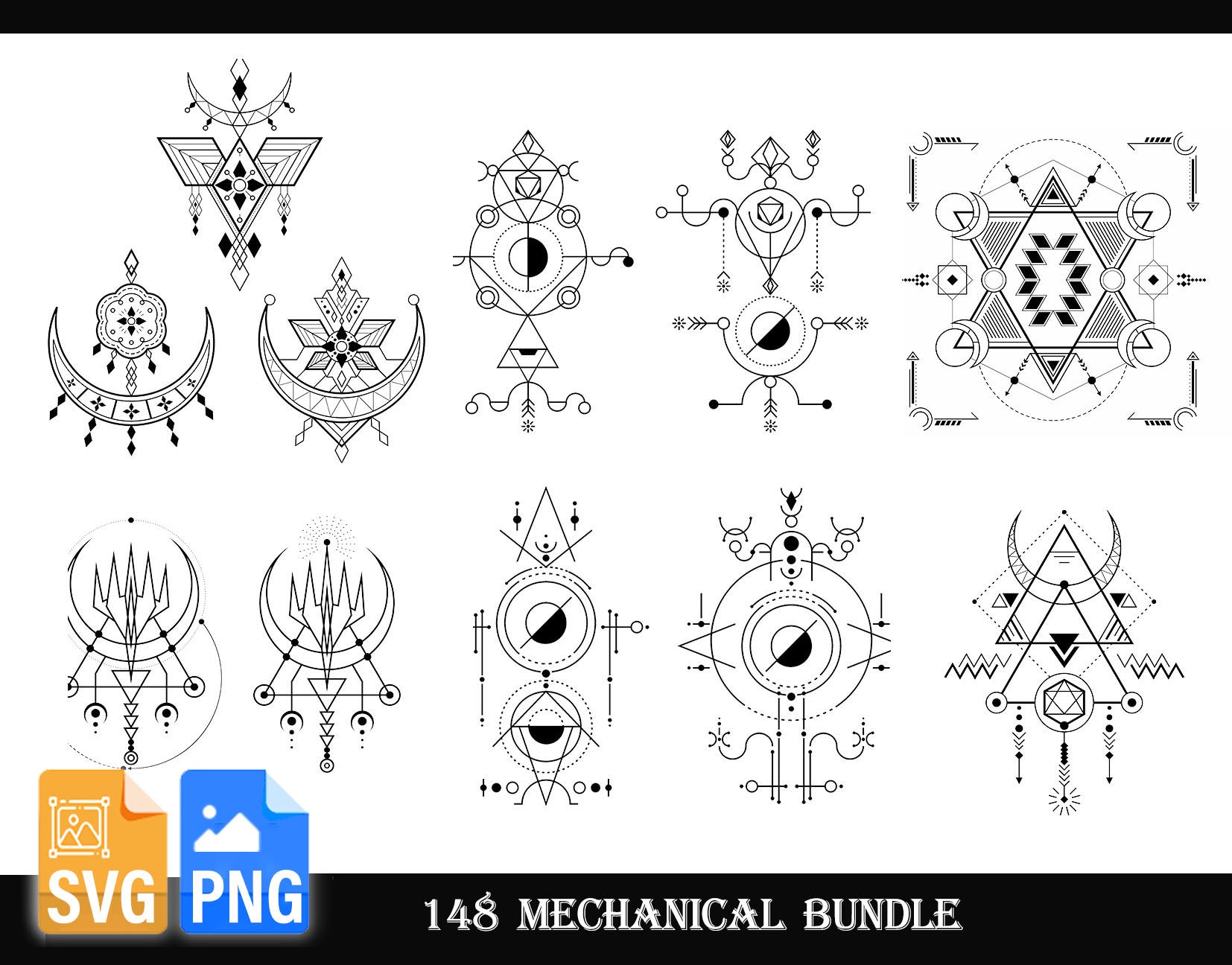 148 Graphs Math Tattoo Design Bundle |PNG |SVG | - Etsy