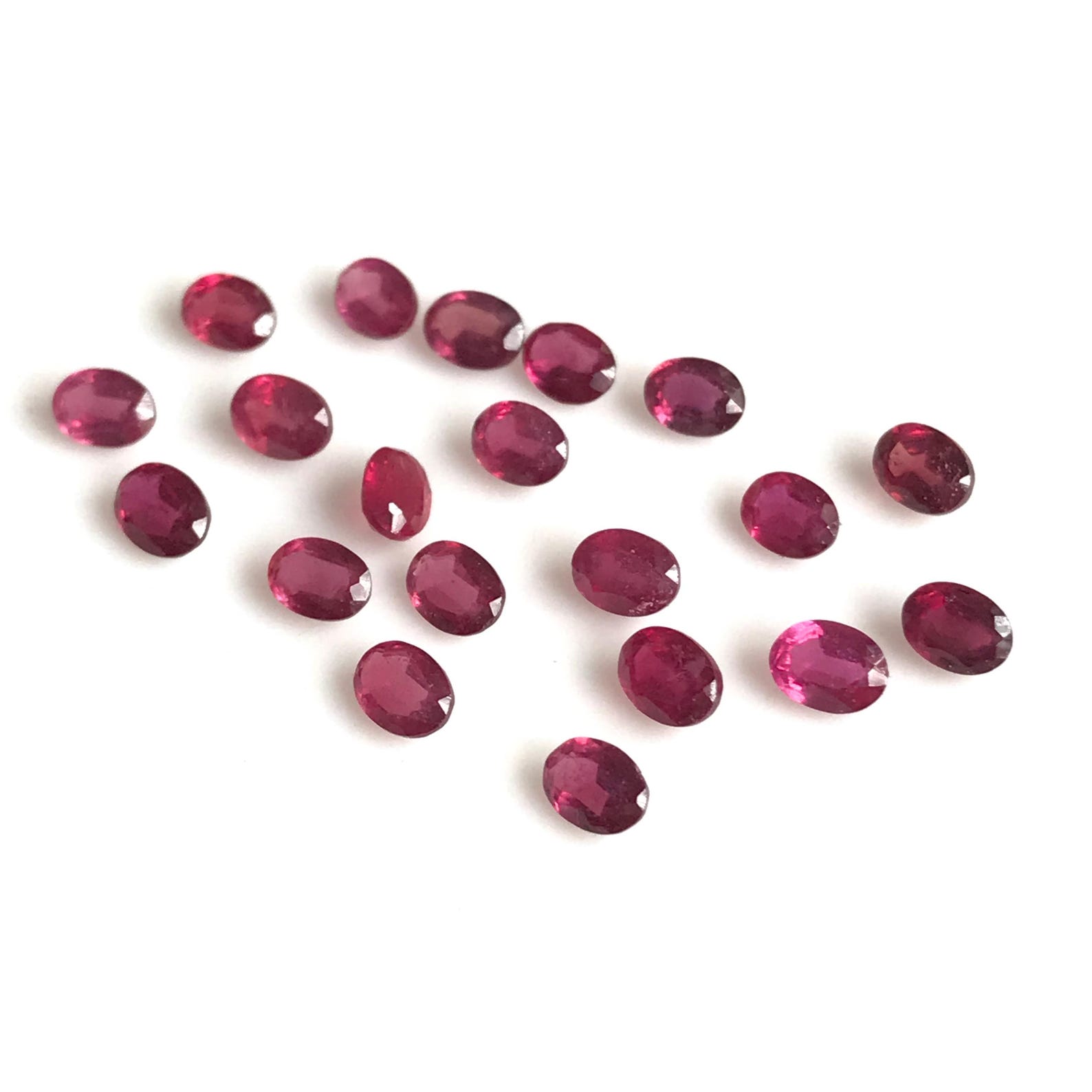 5 Pcs 4x3mm Natural Ruby Faceted Oval Cut Stone - Price per Lot - Etsy