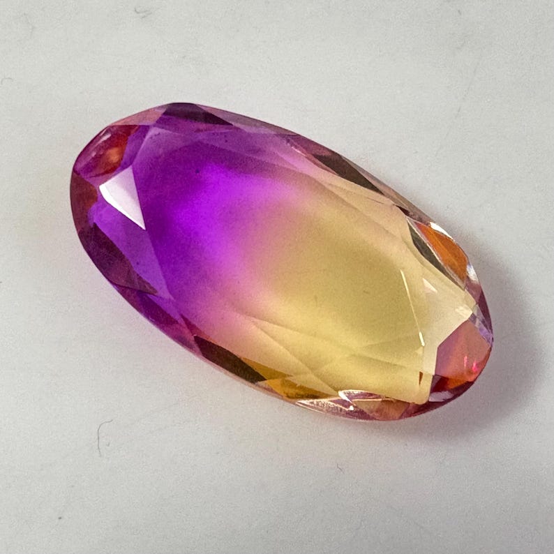 25.77 Carats Bi Color Ametrine Faceted Oval - Price per Piece - Etsy ...
