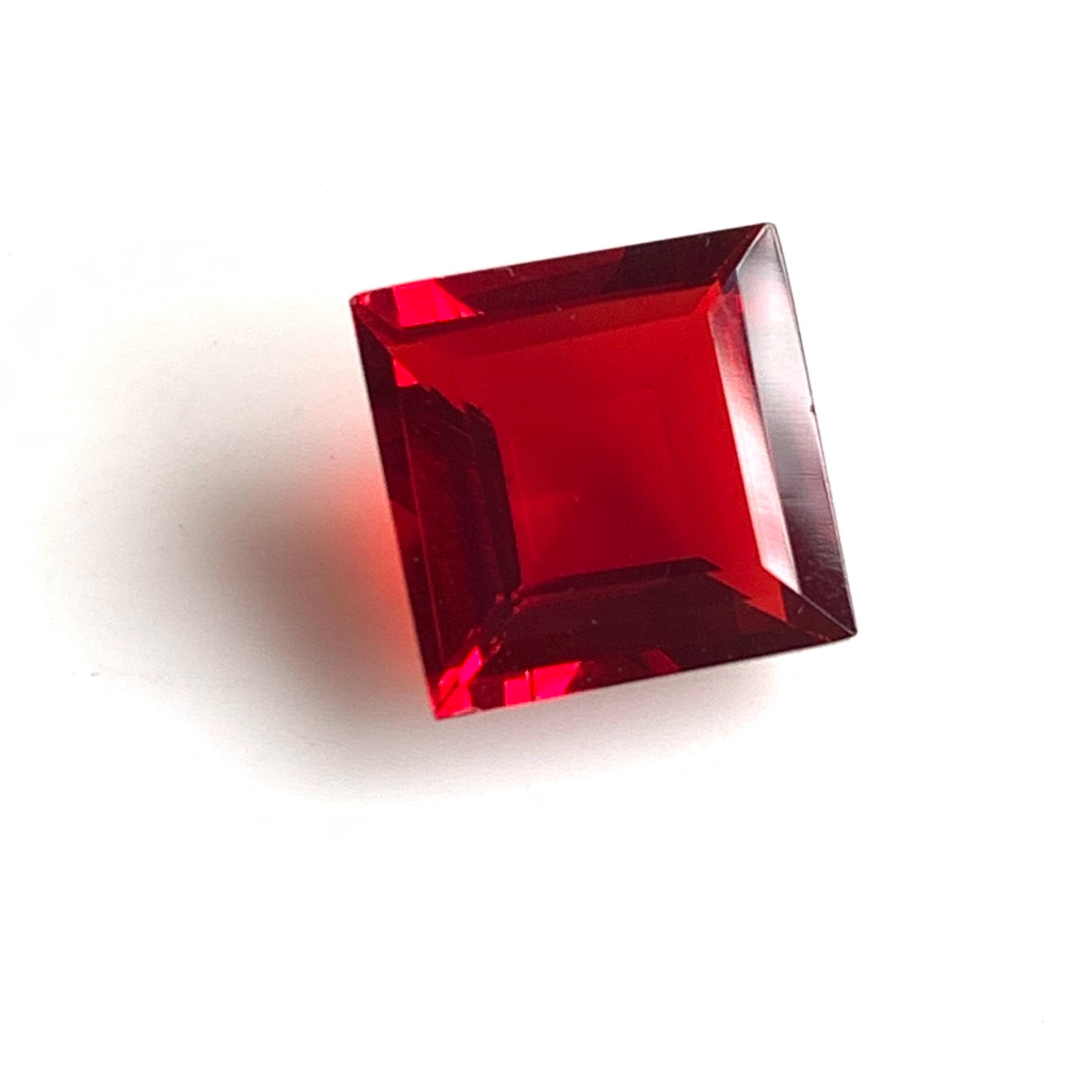 10mm Square Cut Ruby Gemstone: AAA Quality Loose Stone - Etsy