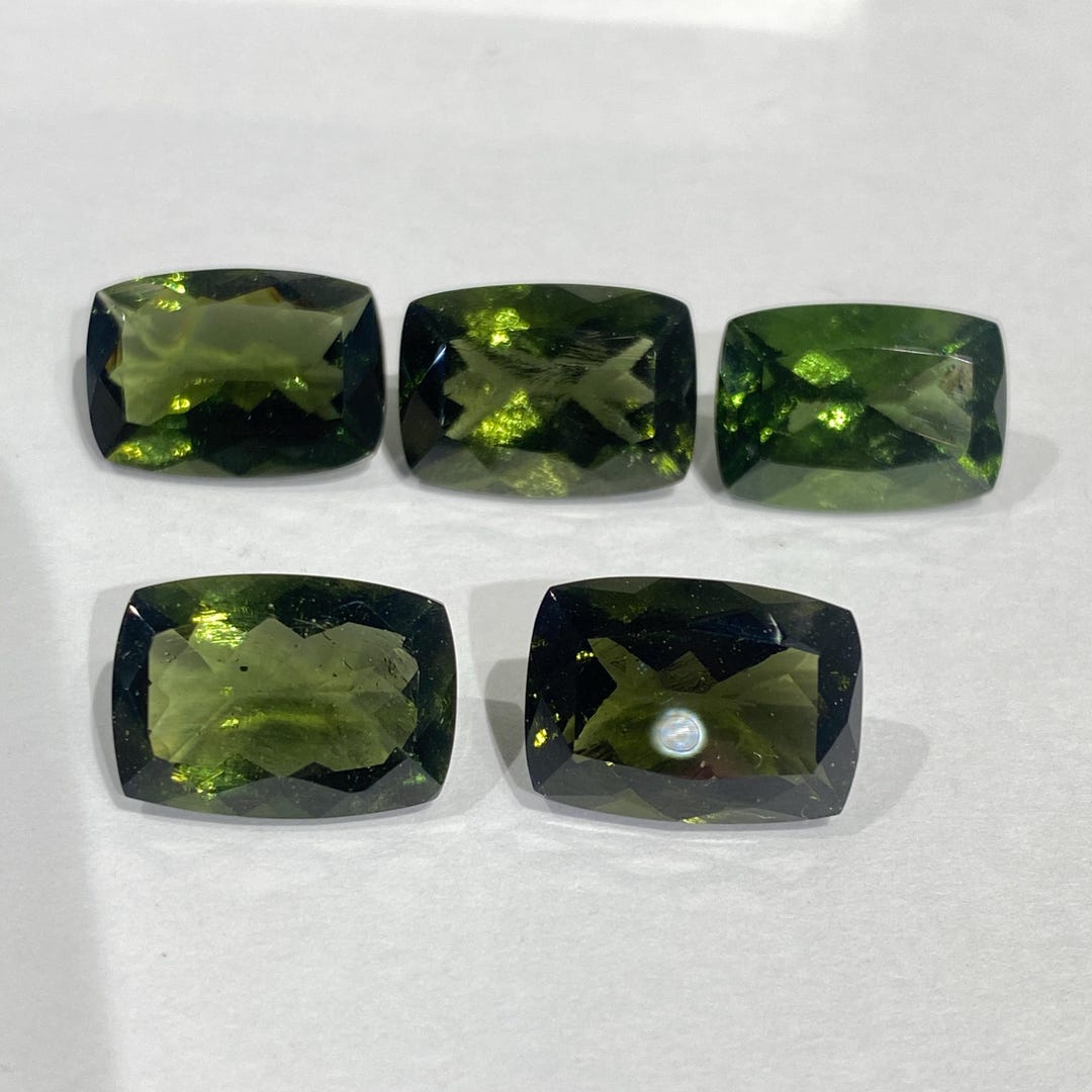 Moldavite Cushion Cut Stone - Price per Piece - Etsy